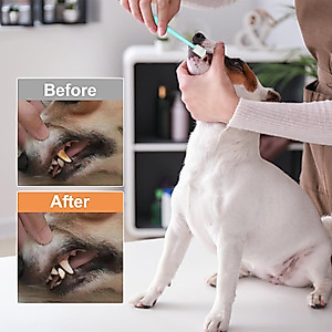 4 Pack Dog Cat Toothbrush Silicone 360 Degree Pet Tooth Brush Small Puppy Kitten Toothbrushes Soft Bristles Head Prevent Bad Breath Dental Care Plaque Off Teeth Deep Clean Kit for Dogs Cleaning Mouth