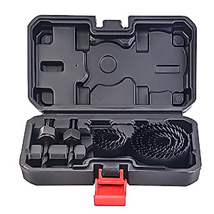 KATA 12PCS Hole Saw Kit 3/4"-2-1/2" (19-64mm) Hole Saw Set with Mandrels Hex Key, Ideal for Soft Wood, PVC Board, Plywood, Drywall Drilling