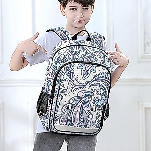 Joisal Beautiful Ethnic Floral Pattern Backpack Girls Middle School Waterproof Travel Backpack Kids Ages 6-12