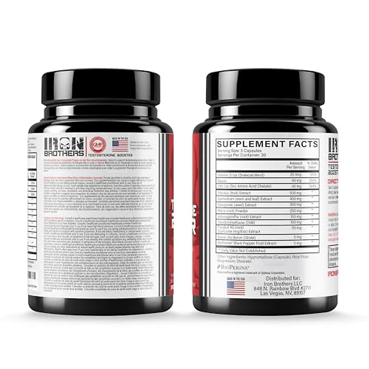 Testosterone Booster for Men - Estrogen Blocker - Supplement Natural Energy, Strength & Stamina - Lean Muscle Growth - Promotes Fat Loss - Increase Male Performance (2 Bottles)
