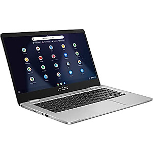2022 Premium ASUS Thin Light Chromebook Laptop, 14" FHD Nano-Edge Display, Intel Celeron N3350 (Upto 2.4GHz), 4GB RAM, 32GB eMMC,Webcam, WiFi, Bluetooth, Long Hour Battery, Chrome OS +HubxcelAccessory