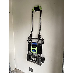 Tetra-Teknica GMH-01 4-in Steel Wall Mount Ladder and Wheelbarrow Hanger, Matte Black