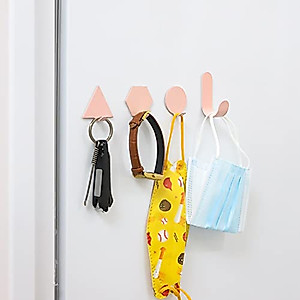 Funmaypoon Cute Adhesive Hooks - Heavy Duty Wall Hooks for Hanging Coats, Hats, Towels, and Keys! Waterproof Stainless Steel, 20-Pack for Bathroom and Bedroom Use.