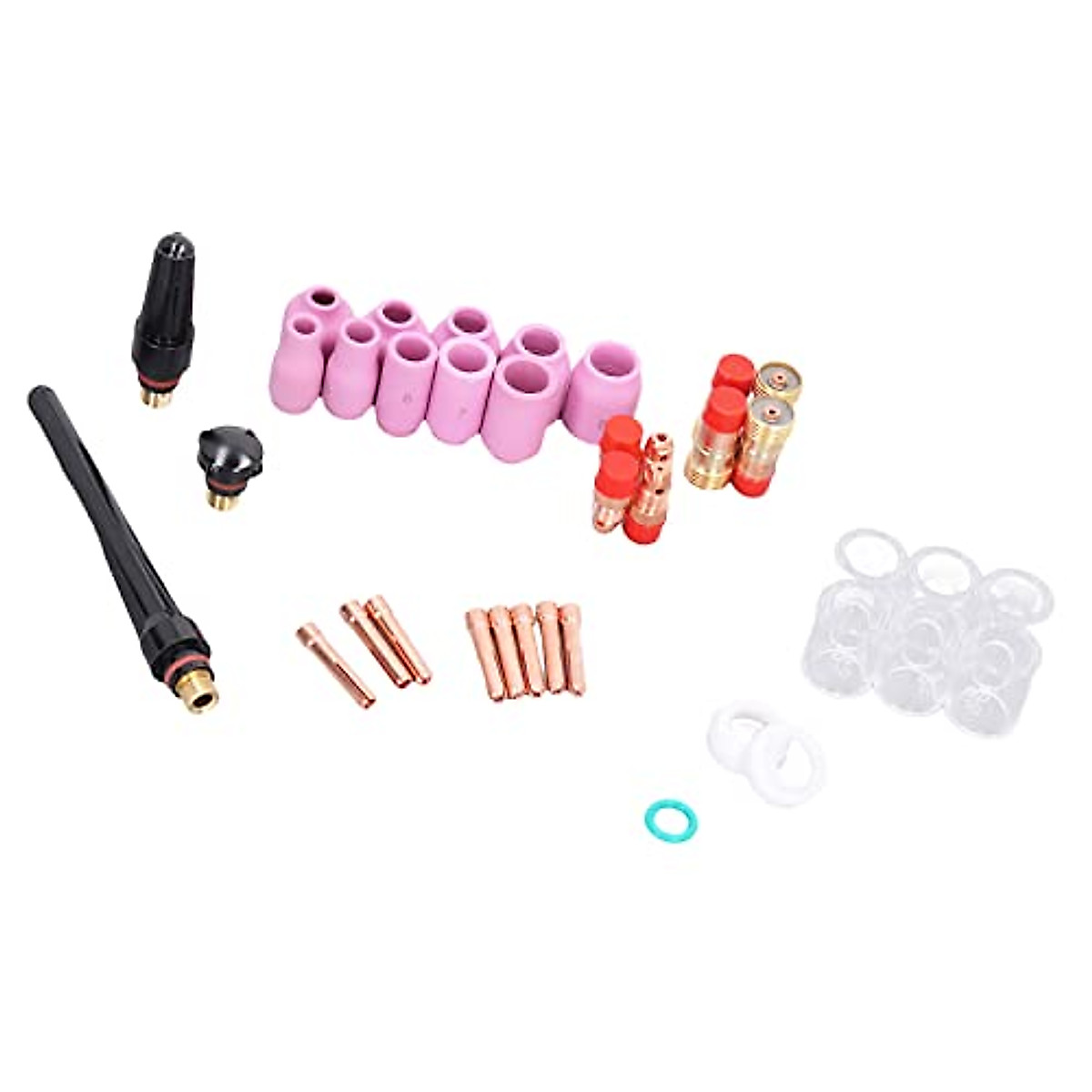 TIG Welding Accessory Kit, Arc Welder Accessories Body Stub Gas Lens Durable Collet Easy Installation for WP‑17/18/26