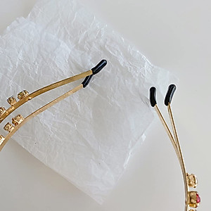 Wiwpar Rhinestone Headbands for Women Girls Elastic Rhinestone Thin Head Bands Vintage Headband Hair Hoop Hair Accessories (Green)