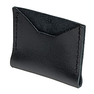 Redecker Leather Blade Guard Pouch for Razor, Travel-friendly Protective Sheath for Shaving Kit, Keeps Blades Sharp, Made in Germany, Black