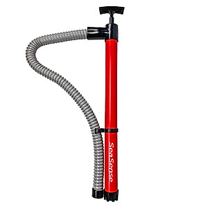 SeaSense Hand Bilge Pump - Self-Priming, Manual Bilge Pump for Water Removal on Small Boats, Kayaks, Canoes, Bilges or Any Place Water Collects - 24" x 36" Hose