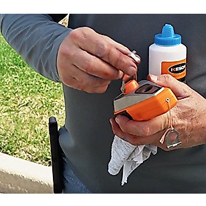 Keson K3XPRO Precision String Chalk Line Reel with 3X1 Rewind, 100-Foot