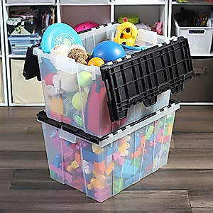 Clear Plastic Storage Container Interlocking Lid (2 Pack)