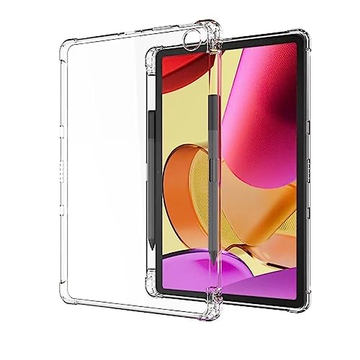 BOZHUORUI Clear Case for Amazon Kindle Fire Max 11 Tablet (13th Generation-2023 Release) - Slimfit Lightweight TPU Transparent Flexible Soft Shell Back Cover with Stylus Pen Holder (Clear)