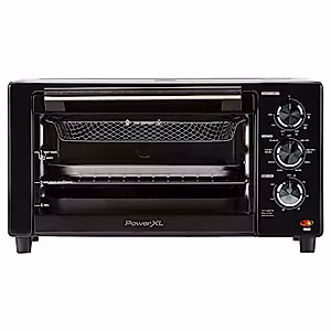 PowerXL Air Fryer Grill 8 in 1 Roast, Bake, Rotisserie, Electric Indoor Grill (Black Deluxe)