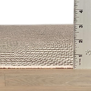 Home Conservatory Pinstripe Handwoven Indoor/Outdoor Rug, 8 X 10 Feet, Brown/Ivory Stripe Pattern