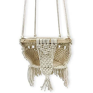 Handmade Macrame Baby Swing Natural Rope Hammock for Baby Macrame Swing Chair for Baby