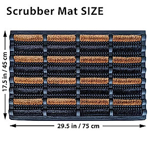 FOOTMATTERS Ninamar Mud Scrubber Tray Mat - 29.5 x 17.5 inch