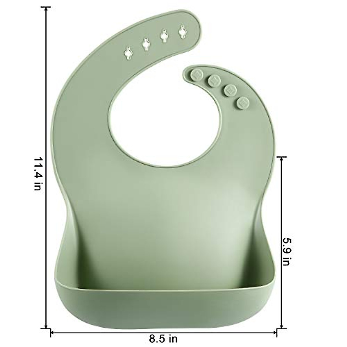 PandaEar Set of 3 Cute Silicone Baby Bibs for Babies & Toddlers (10-72 Months) Waterproof, Soft, Unisex, Non Messy (Brown/Blue/Green)