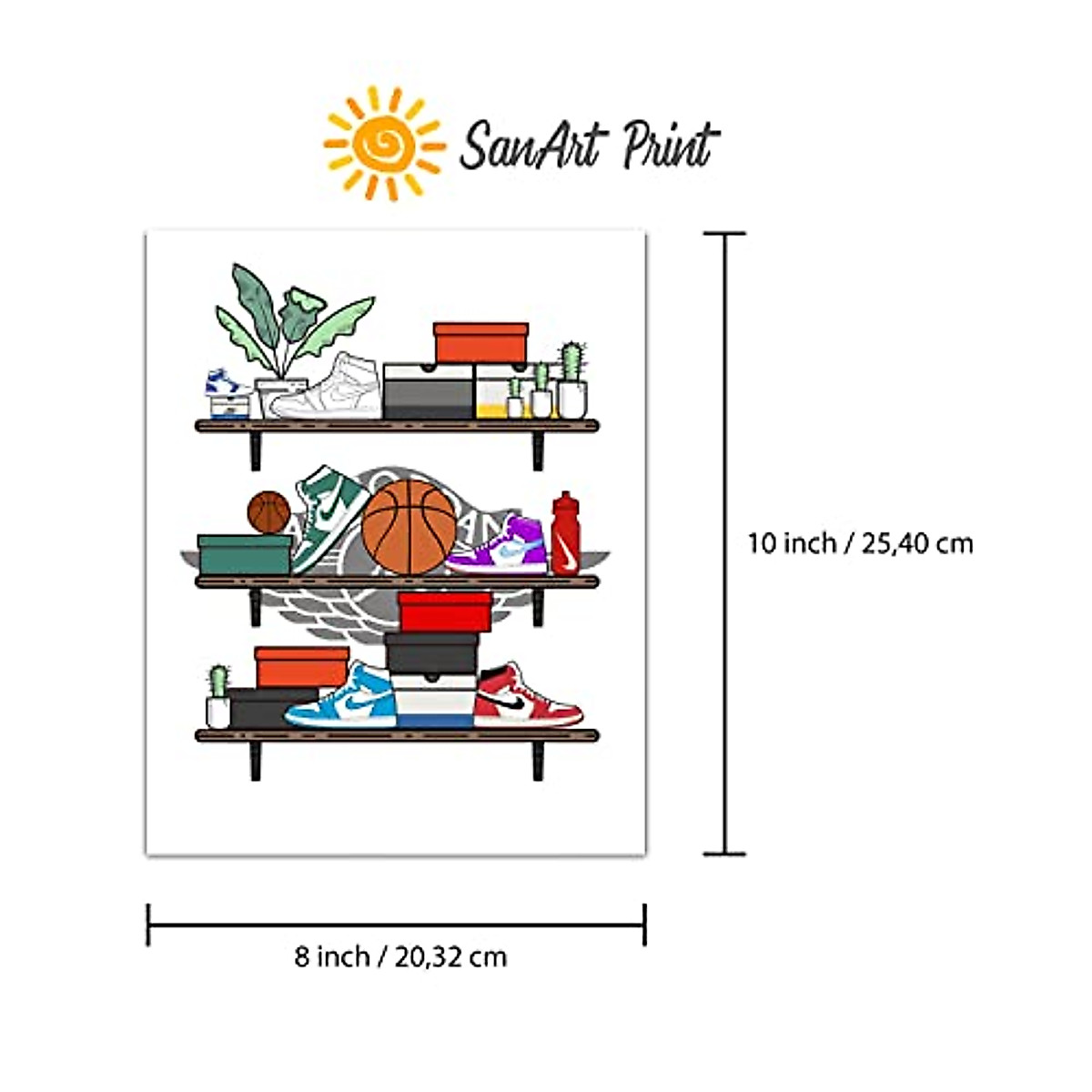 SanArt Sneakers Poster, Hypebeast,Unframed Set of 6 (8 x 10 Inch), Hypebeast Posters, Cool Posters, Posters For Boys Room, Michael Jordan Poster, Sneakers Wall Art Decor, Hypebeast Room Decor Sneakerhead Poster