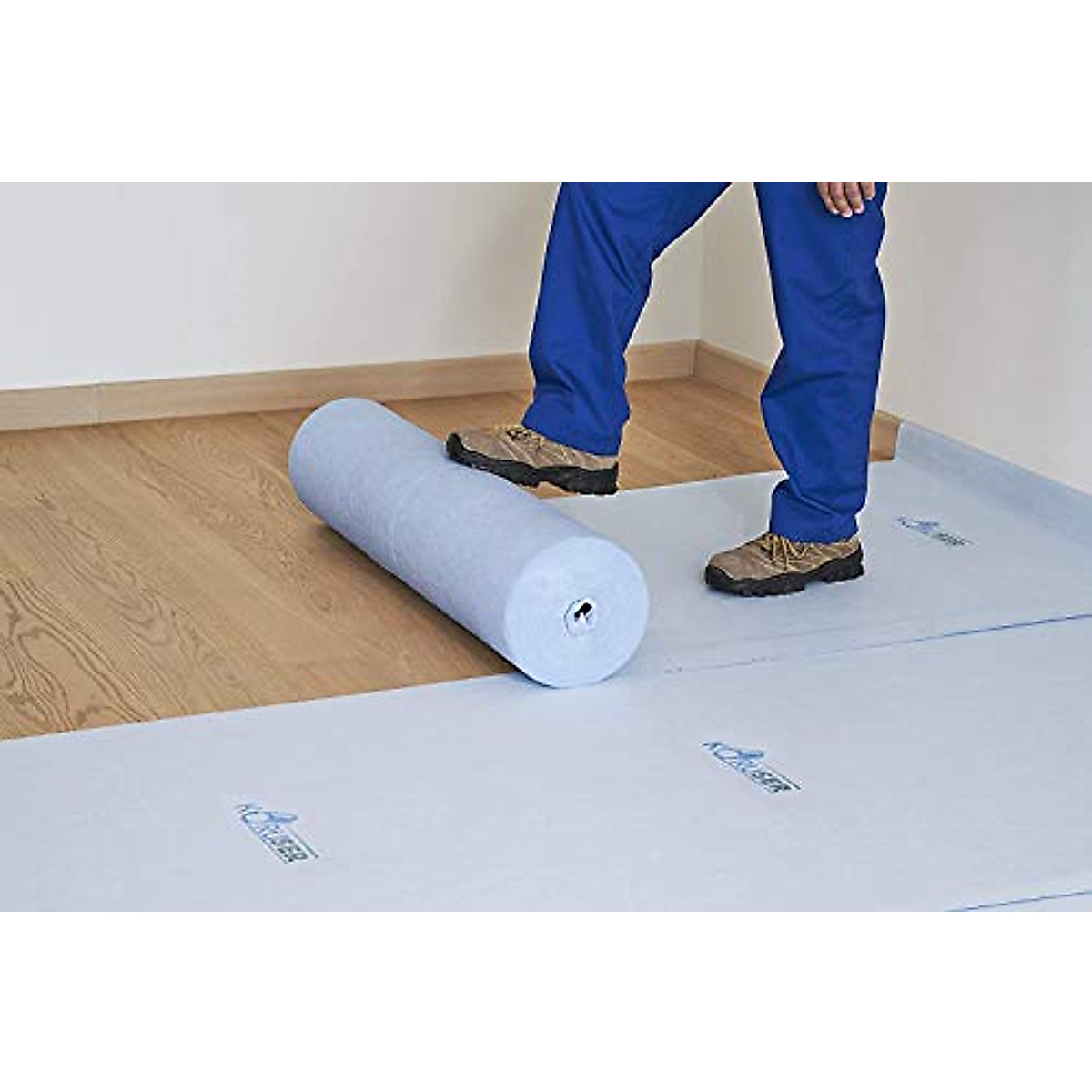 KORUSER Temporary Floor Protection 36’’ x 100’ - Anti Slip, Easily Applied Save Your Time - 100% Paint Proof – Reusable Material,Coverage of 300 sqft!