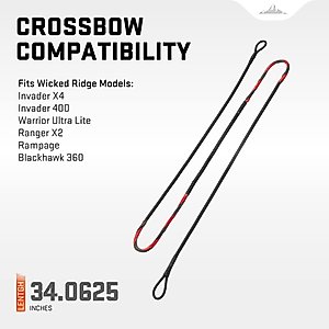 Wicked Ridge by TenPoint Replacement String for Invader X4, Invader 400, Warrior Ultra Lite, Ranger X2, Rampage & Blackhawk 360 Crossbow Models (HCA-75117)