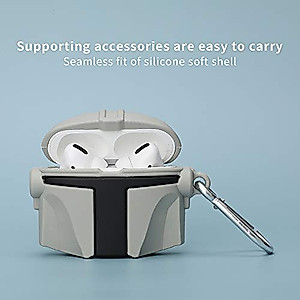 Compatible with Airpod Pro Case Cover, 3D Popular and Cute Silicone Design，Soft Silicone Portable&Shockproof Airpod Case，for Apple Airpod Pro Charging Case (Helmet Pro)