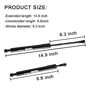 Winunite Compatible with F150 2015-2023 Tailgate Assist Shock Truck Lift Assist for F150 Pickup Tailgate Soft Open Easy Down Easy Lift(All Tools Provided)