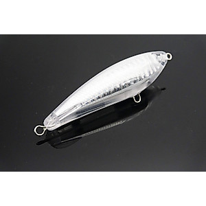 10PCS Unpainted Lure Blanks 10.48g 8.5cm with 6mm Free Fishing Eye Crankbait Simulation Blank Body Clear Hard Baits Trout Salmon Swimming Sea Bait Topwater Freshwater Plastic Minnow Lure 8300 6mm