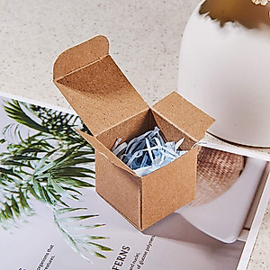 BENECREAT 50PCS Gift Boxes Brown Paper Boxes Party Favor Boxes 1.5x1.5x1.5 Inches with Lids for Gift Wrapping, Wedding Party Favors, Mother's Day Festival Gift Packaging