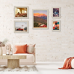 iRahmen 11x14 Picture Frame Set of 2, HD Glass Picture Frames Display Pictures 11x14 without Mat, 11 x 14 Rustic Photo Frame for Photo Poster Certificate Wall Gallery Horizontal Vertical