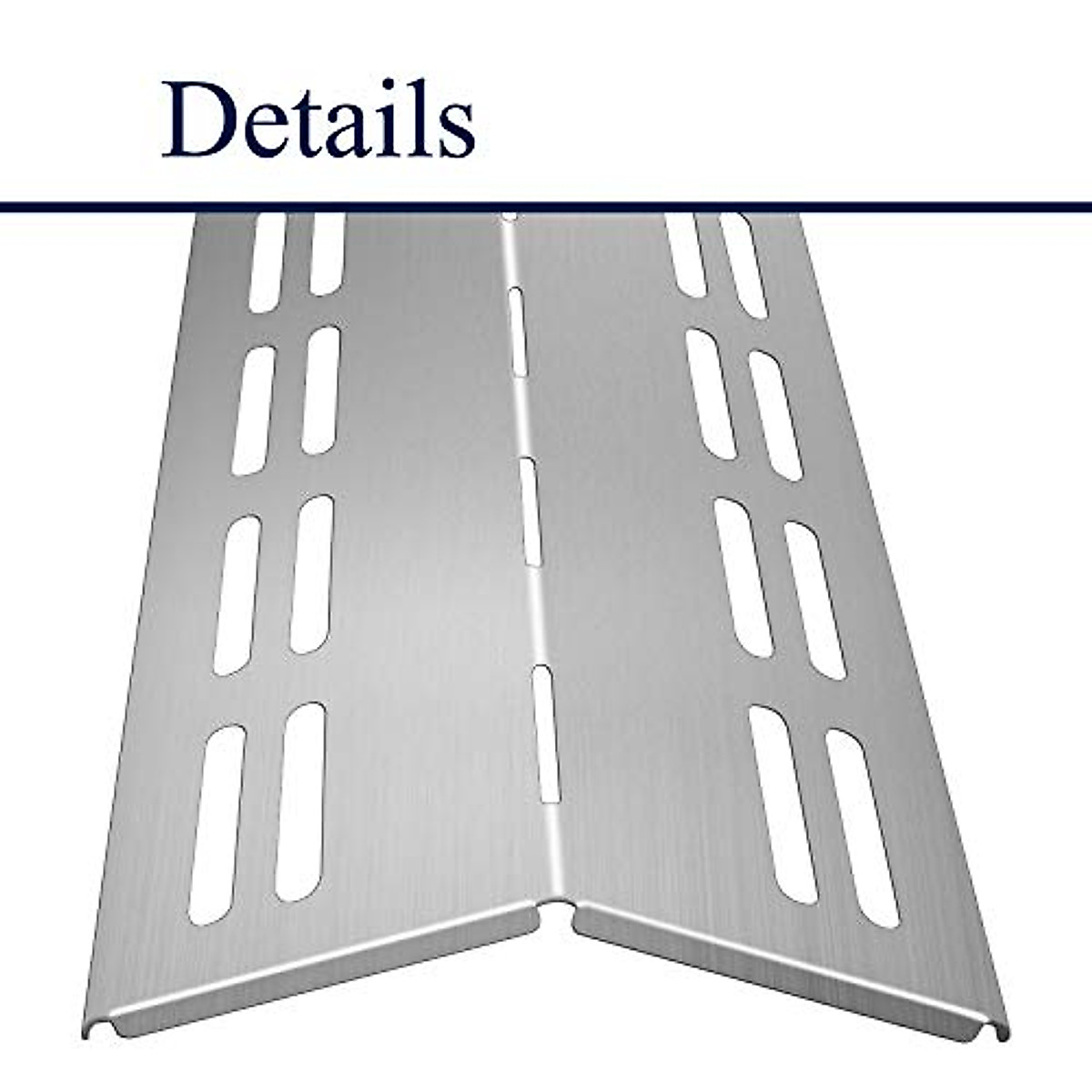 Folocy 15 x 7-13/16" Stainless Steel Grill Heat Plates Tent Shield Burner Cover, BBQ Gas Grill Replacement Parts for Charbroil 463742111, Patio Chef SS42, SS54, Grill Chef PR364, Grand Hall REGAL04CLP