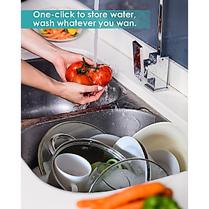 Drifop 3 in 1 Kitchen Sink Stopper and Strainer Combo, Pop Up Stainless Steel Kitchen Drain Strainer, Anti-Clogging Sink Strainer Basket with Handle for Standard 3-1/2 inch Drain, 1Pack