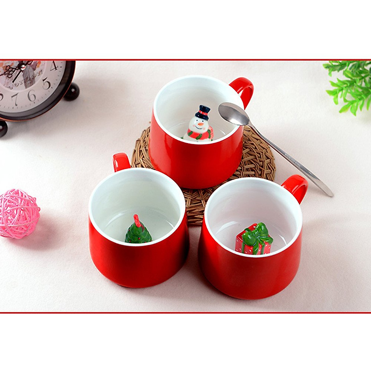 ZaH 3D Mug Animal Inside Cup Cartoon Ceramics Figurine Teacup for Boys Girls Kids Women Men Coffee Mug, Penguin