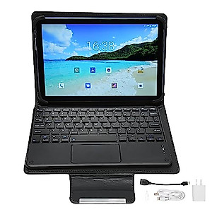 fannay 10.1 Inch Tablet, 2-in-1 Tablet 8 Core CPU 5G WiFi Blue, Rugged (US Plug)