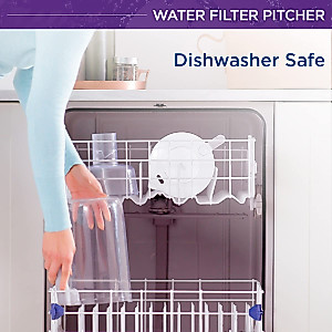 PUR Water Filter Pitcher Filtration System, 7 Cup, Clear/Blue