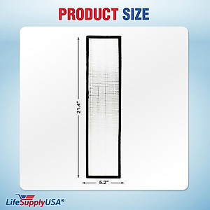 LifeSupplyUSA True HEPA Replacement Compatible with GermGuardian FLT5000/FLT5111 AC5000 Series Air Cleaners, Filter C