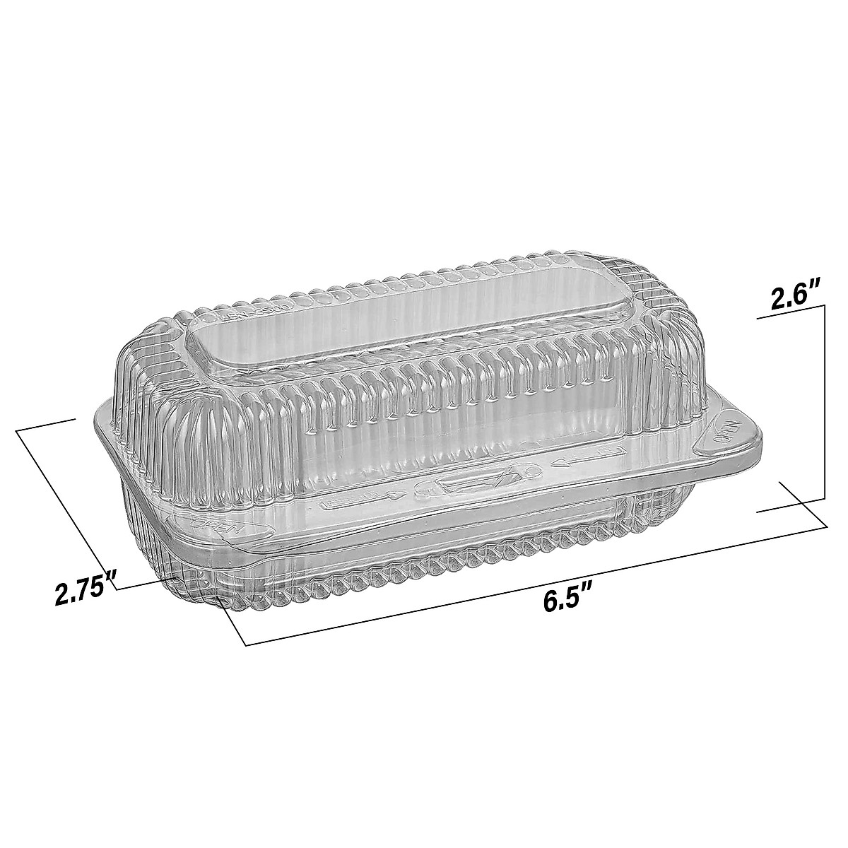 MT Products Clear Plastic Square Hinged Food Container, 5" Length x 5" Width x 2.75" Depth (40 Pieces) and Aluminum Foil 9 in x 13 Pans Half Size Medium 40 Gauge Table Tin Pans (25 Pieces)