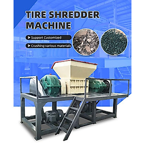 Plastic/Paper/Wood/tire Waste Recycling Double Shaft tire Shredder tyre Crusher