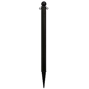 Mr. Chain Deluxe Ground Pole, Black, 2.5-Inch Diameter x 35-Inch Height, Pack of 6 (95403-6)