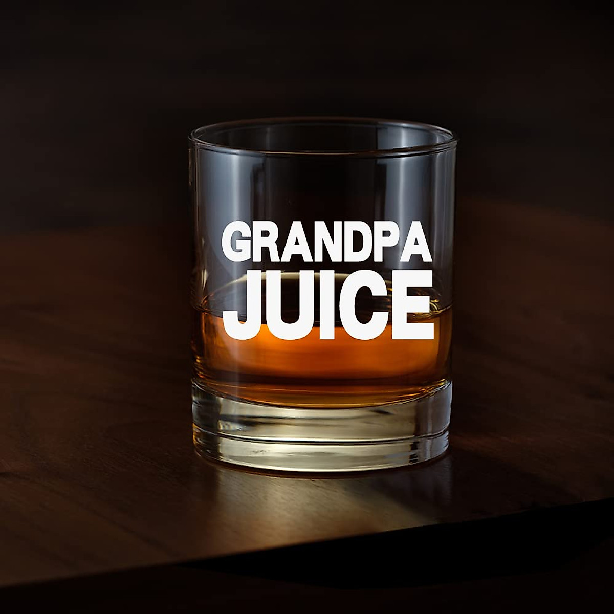 AGMDESIGN Grandpa Juice Fun Whiskey Glasses Gift Box, Glass Gifts for Grandpa, Father's Day Gifts, Birthday Gifts for Dad, Upgrading Grandpa Pregnancy Announcement Gifts