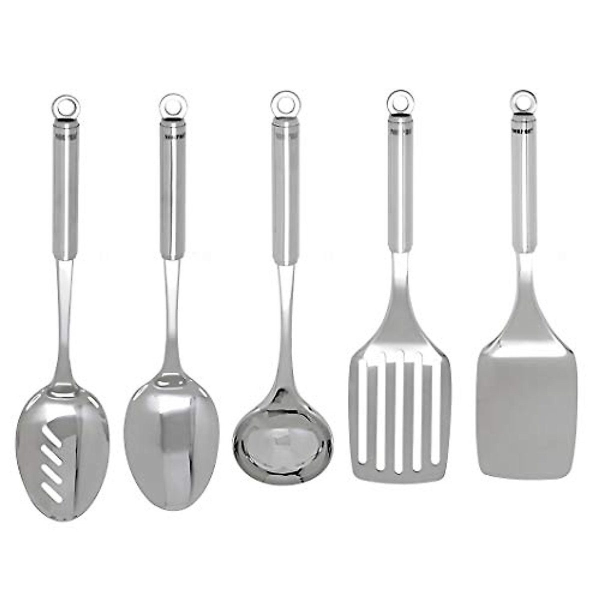 Norpro, Silver Krona Stainless Steel Solid Turner, 12-Inch