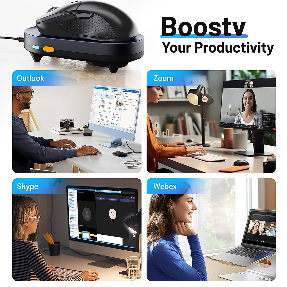 HONKID Undetectable Mouse Mover Jiggler with ON/Off Switch and USB Port Drive-Free,Simulate Physical Automatically Mouse Movement,Prevent Computer Laptop Inactive/Lockdown