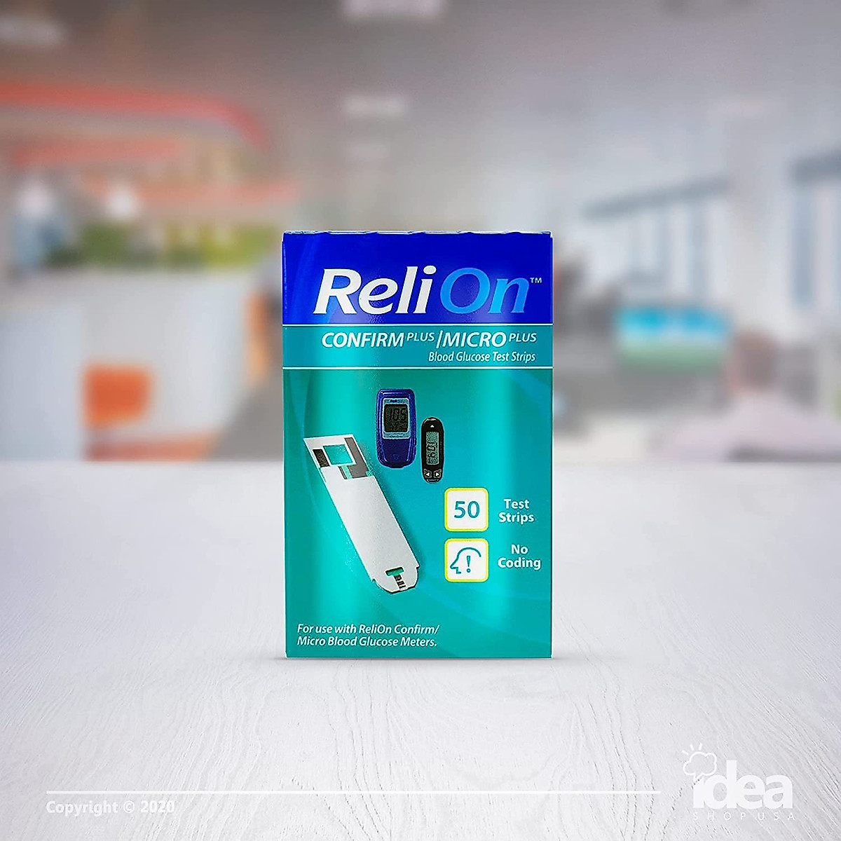 Idea Shop USA ReliOn Confirm Micro Blood Glucose Test Strips, 50 Count + inchLook After Your Diabetesinch - Better Idea Guide (2 Pack 100 ct) 2 Pack 100 Count