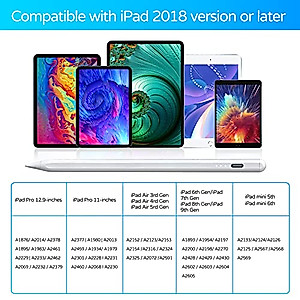 Stylus Pen for Apple iPad Pro/Air(2018-2022), 5 Minuts Get This Stylus Pencil for iPad Full Charged, A Substitute for Your Apple Pencil, with Tilt Bold Function, Palm Rejection & Magnetic Attach