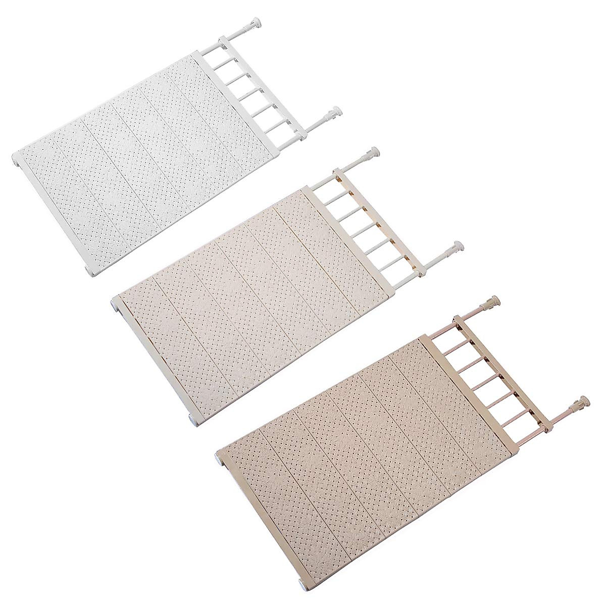 Scalable Layered Separator Updated Version Adjustable Storage Rack Shelf for Wardrobe Refrigerator Cupboard Random Colour ((33-53) x42cm)