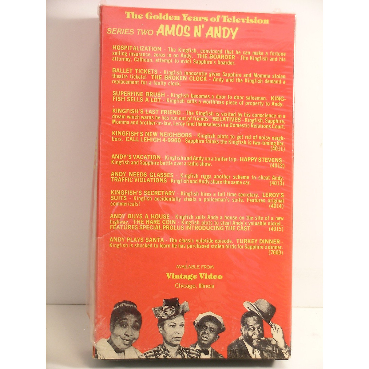 Amos n' Andy TV Show---"Kingfish In Trouble & Sapphire's Phoney Romance"----VHS Video