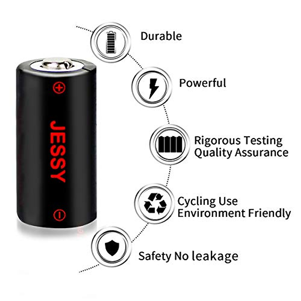 16 Pack 3.7V 750mAh Rechargeable Batteries for Arlo Cameras VMC3030 VMK3200 VMS3330 3430 3530, Flashlight Microphone