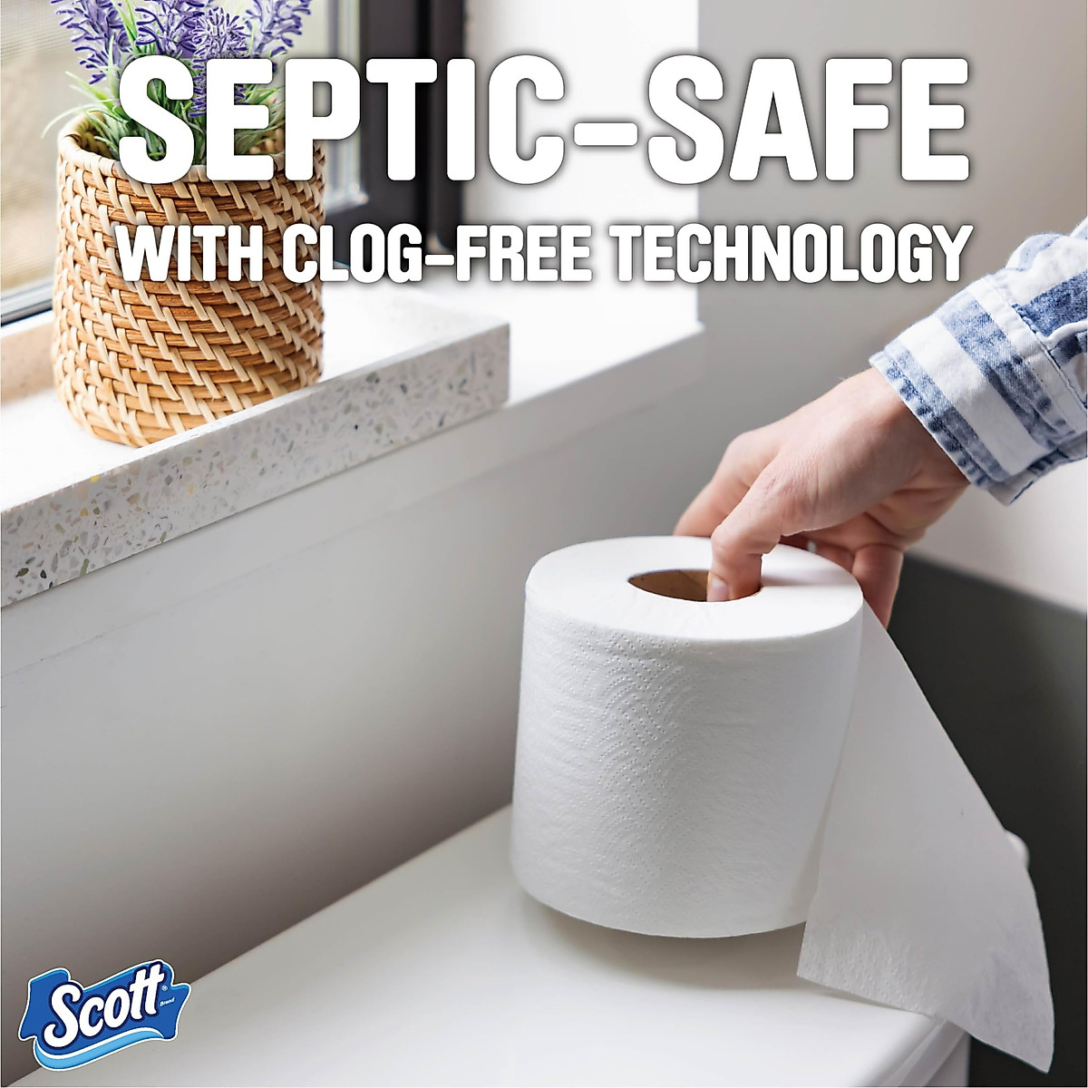 Scott 1000 Sheets Per Roll, 8 Toilet Paper Rolls, Bath Tissue