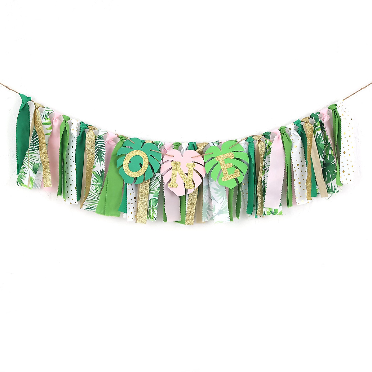 Wild One Banner For 1st Birthday - Wild One Birthday Banner For Photo Booth Props And Backdrop Cake Smash,best Wild One Birthday Decorations For Baby (Pink Safari Highchair Banner)