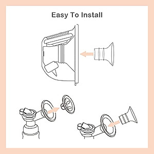 QIUXQIU Wearable Breast Pump Accessories Replacement Parts Flange Inserts 21mm for QIUXQIU 24mm Breast Pump BPA-Free (21mm)