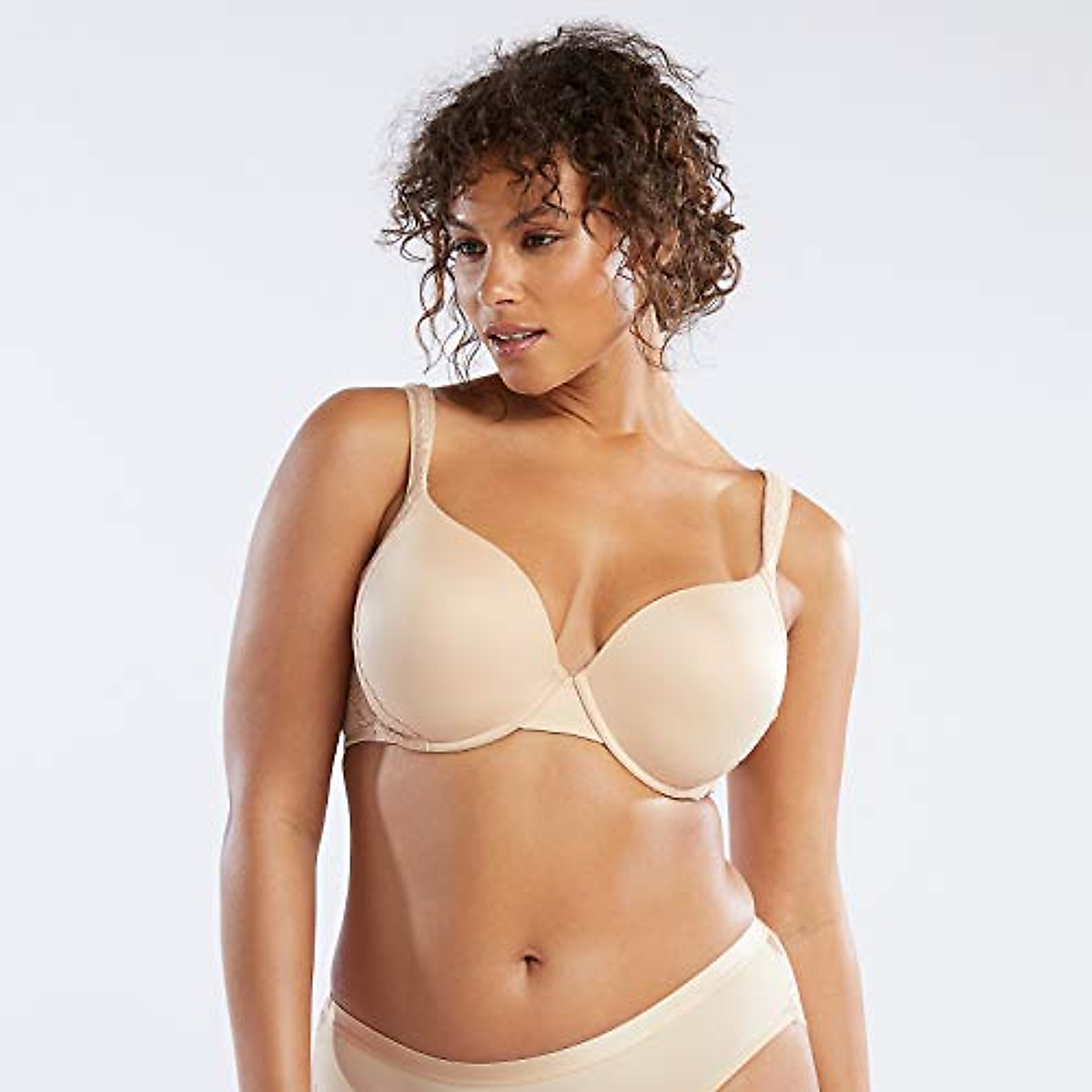 Savage X Fenty, Women's, Curvy T-Shirt Lace Bra, Honey Nude, 42C