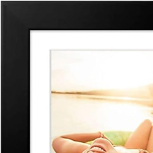 Americanflat 8x16 Collage Picture Frame in Black - Displays Three 5x7 Frame Openings - Engineered Wood Panoramic Picture Frame with Shatter Resistant Glass, Hanging Hardware, and Easel