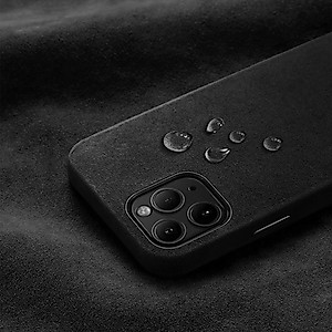 Komodoty Saguaro Case. Luxury Alcantara iPhone 12 Series Cases. Premium Italian Imported Material. Fully Wrapped Four Side Protection. (Black, iPhone 12 Pro Max)